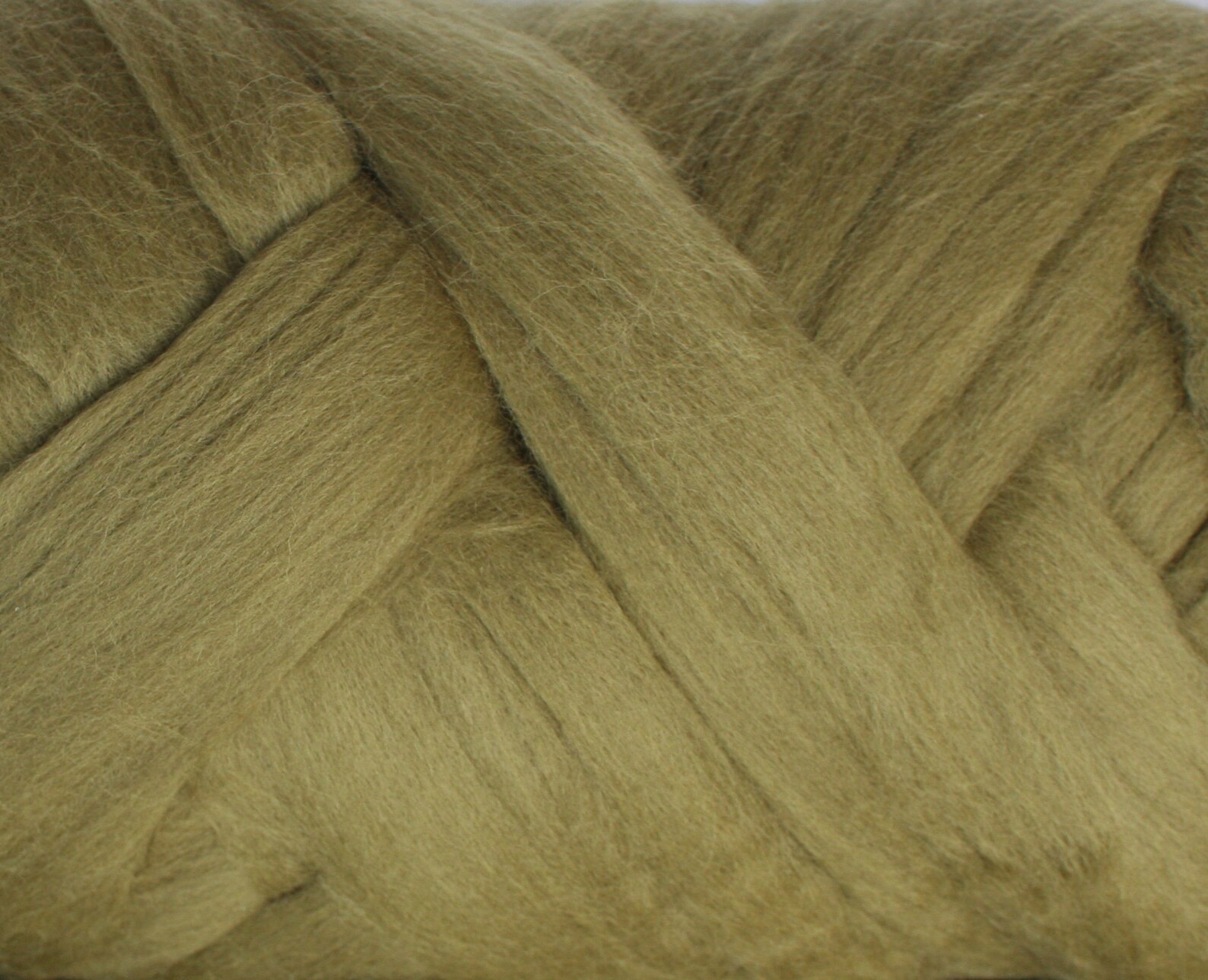 4 Oz 19 Micron Merino Wool Roving Extra Fine Olive Green - Etsy