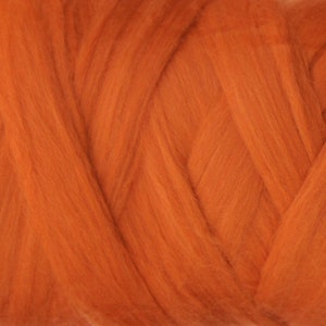 4 Oz 19 Micron Merino Wool Roving Extra Fine Rust Red Brown Felting ...