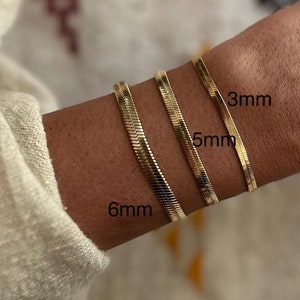 Cleopatra~ Blade Chain Bracelet, Tarnish- Resistant 18K Gold Bracelet ...