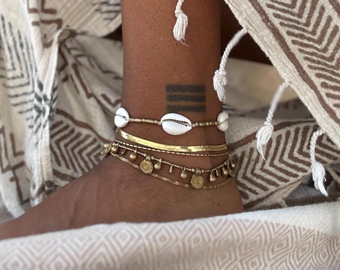 Gold Boho Anklets | Woven Anklet | Knotted Anklet | Macrame Anklets ...