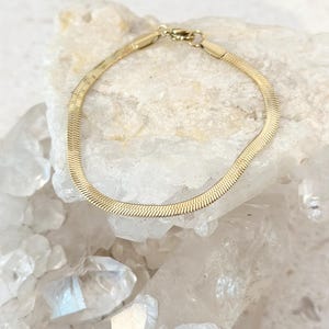 Cleopatra~ Blade Chain Bracelet, Tarnish- Resistant 18K Gold Bracelet ...