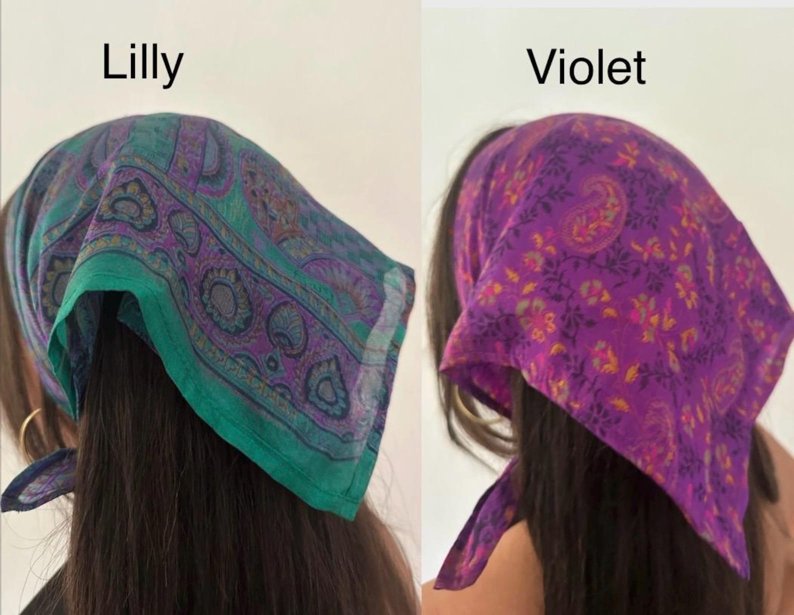 INDIGO Recycled Silk Head Scarf, Silk Scarf, Silk Bando Top, Hippie ...