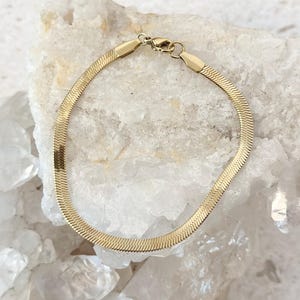 Cleopatra~ Blade Chain Bracelet, Tarnish- Resistant 18K Gold Bracelet ...