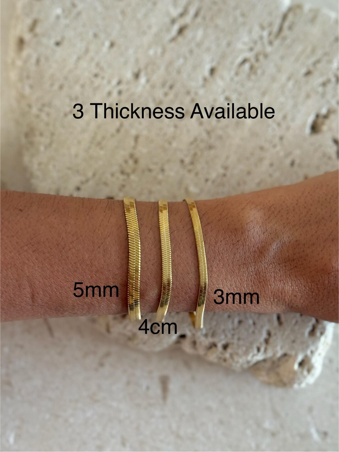 Cleopatra~ Blade Chain Bracelet, Tarnish- Resistant 18K Gold Bracelet ...