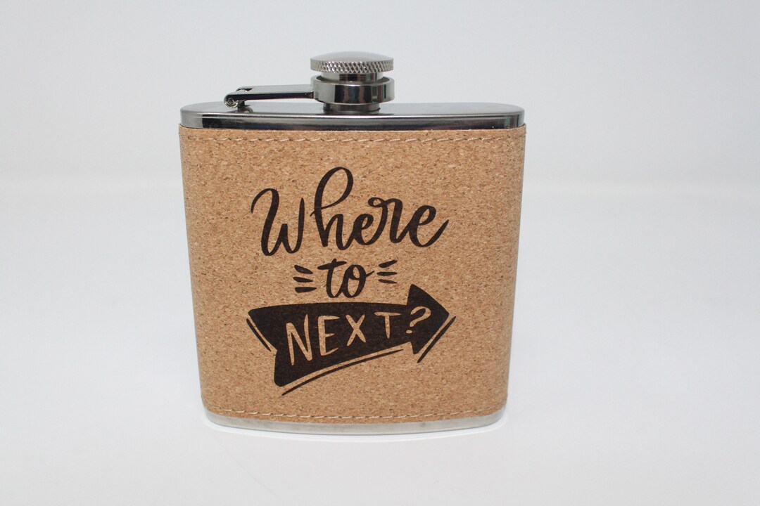Personalized Leatherette Flasks 6 Oz - Funny Snarky Gift - Engraved ...