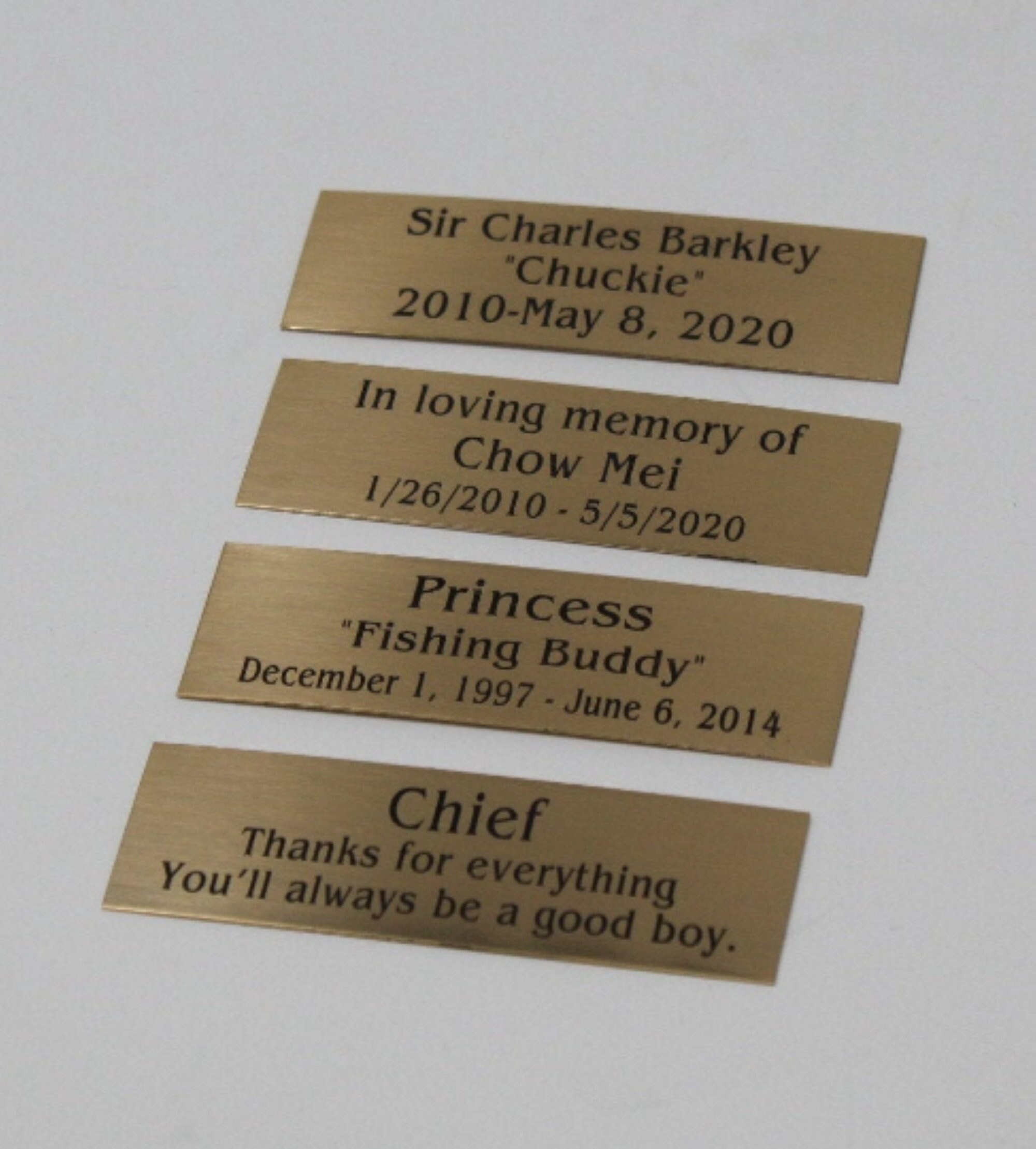 Personalized Engraved Plate/ Multiple Size Options/ Gold Brass - Etsy