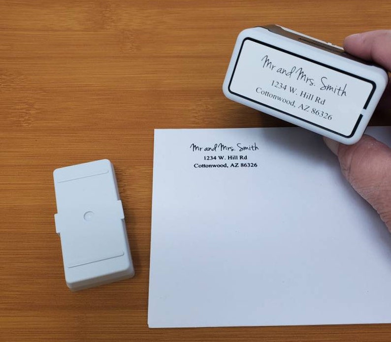 Custom Self Inking Rubber Stamp, Personal Logo Stamper, Return Label ...