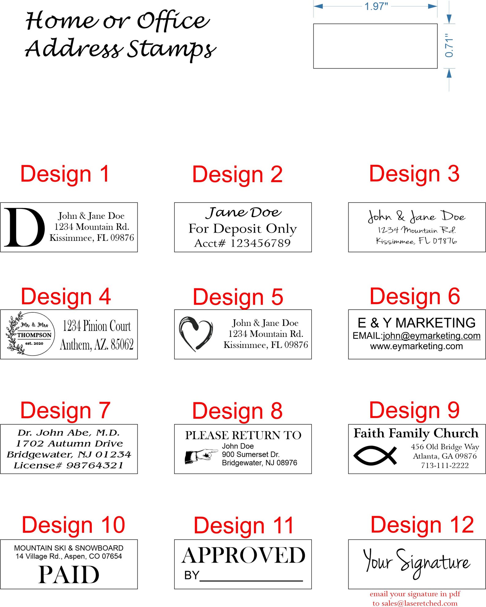 Custom Self Inking Rubber Stamp Personal Logo Stamper Return - Etsy