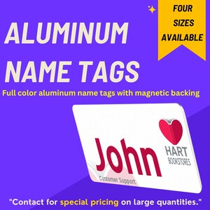 Name Tag With Magnetic Backing - Personalized Wearable - Your Logo ...