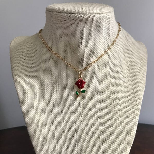 Red Rose Charm - Etsy