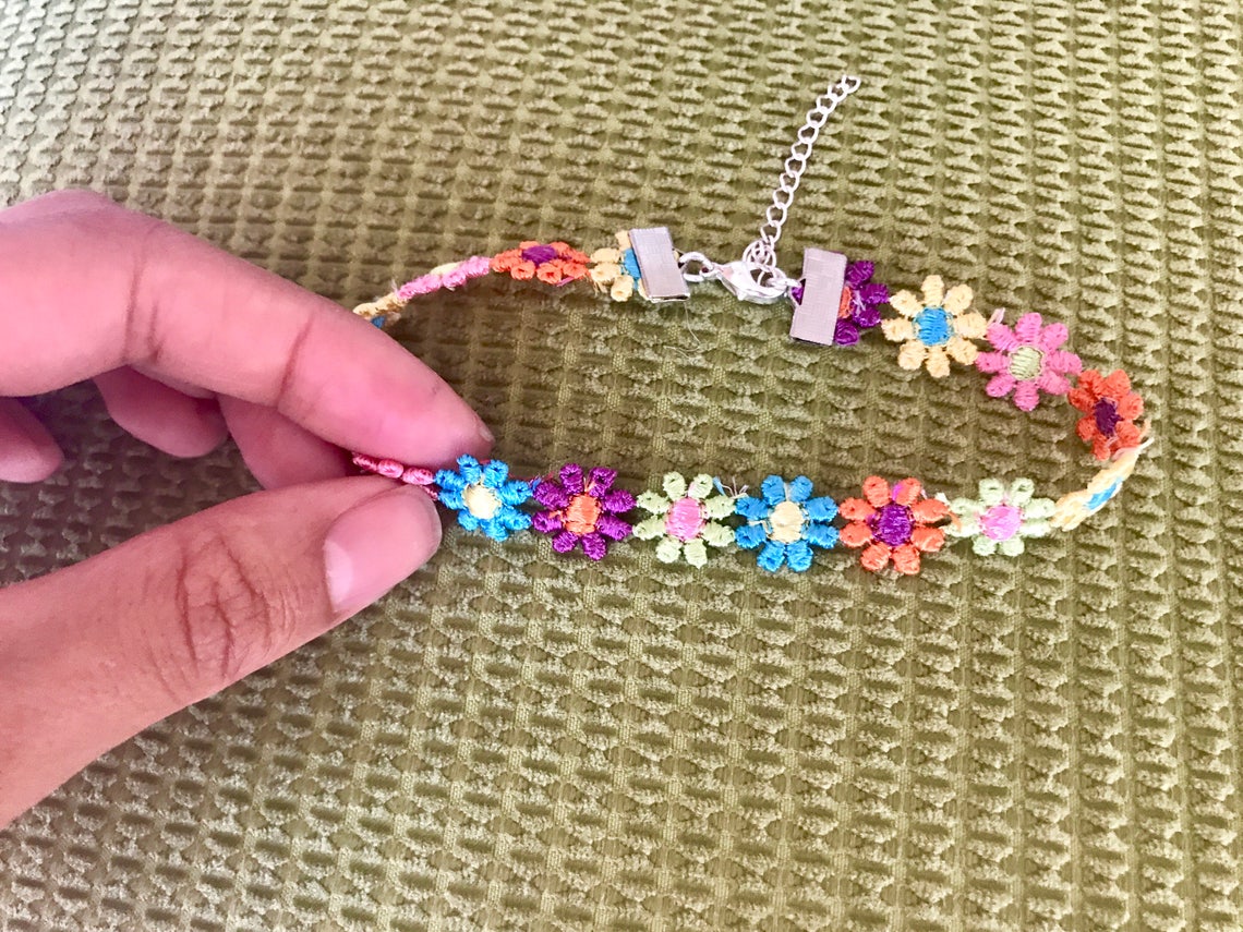 Kids Flower Necklace Kids Flower Choker Kids Choker Kids | Etsy
