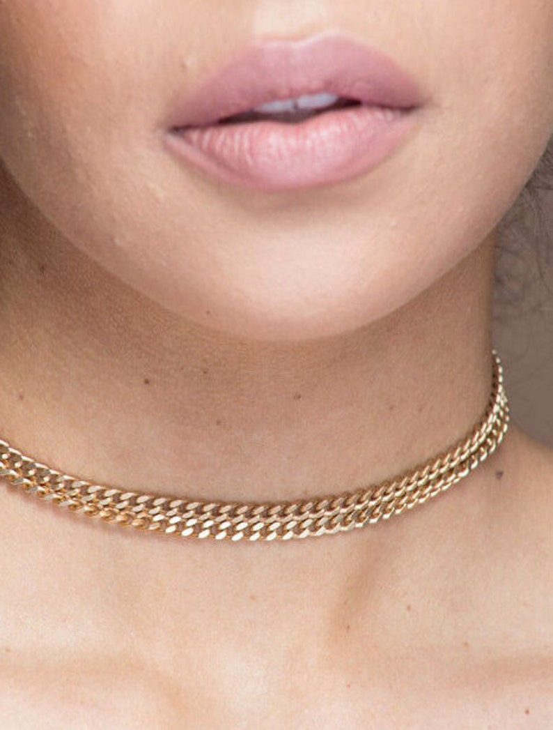 Gold Choker Set Gold Choker Necklace Gold Necklace Set Gold - Etsy