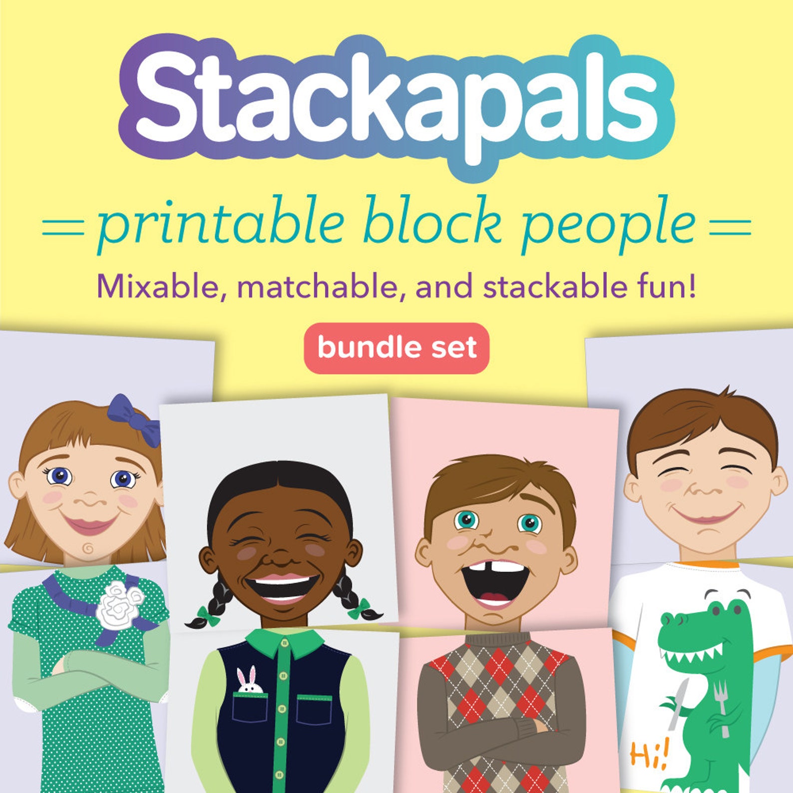 Wooden Block Printable / Homemade Toy / Paper Doll Printable ...