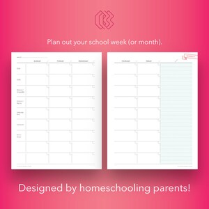 The Homeschool Planner / School Planner / Teacher Plan Book / Visual ...