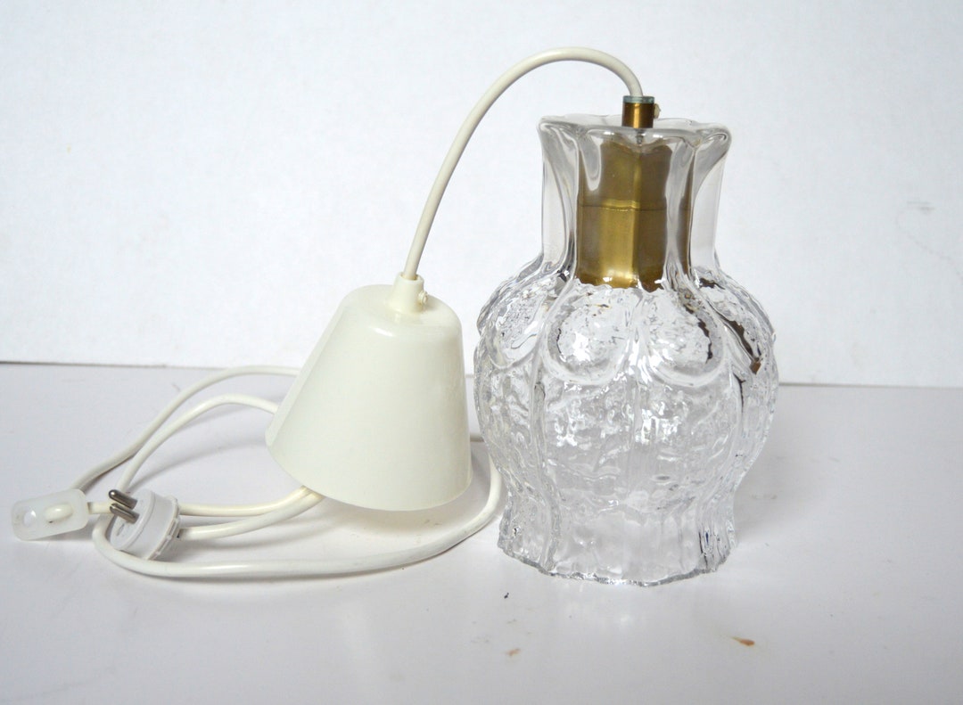 Vintage 70s Scandinavian Hanging Lamp Orrefors Design by L. Hellisten ...