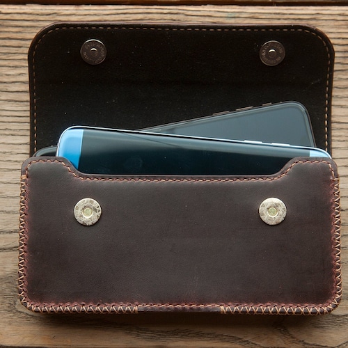 Leather Dual Phone Case Leather Double Iphone Case Case - Etsy