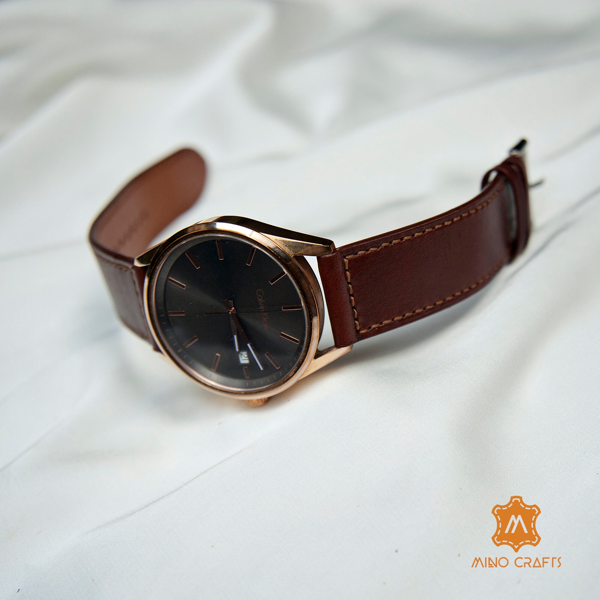 18mm 19mm 20mm 21mm 22mm 24mm Men's Leather Watch Strap, Brown Leather ...