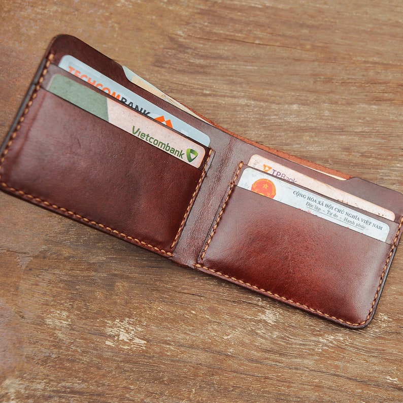 Front Pocket Wallet Mens Leather Wallet Minimalist Wallet Slim - Etsy
