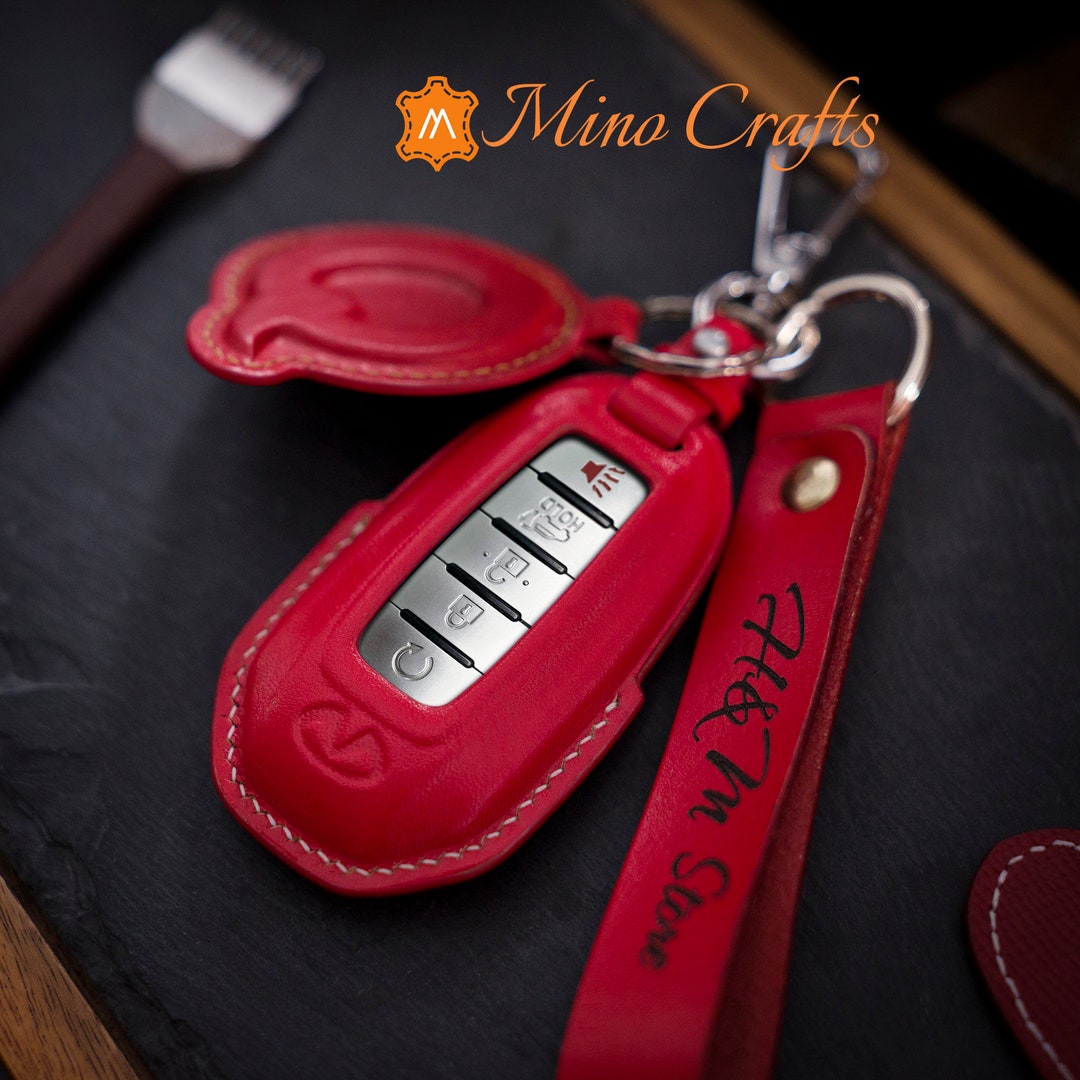Handcrafted Key Fob Cover Leather Key Fob Cover for Q50 QX50 Q60 QX60 ...