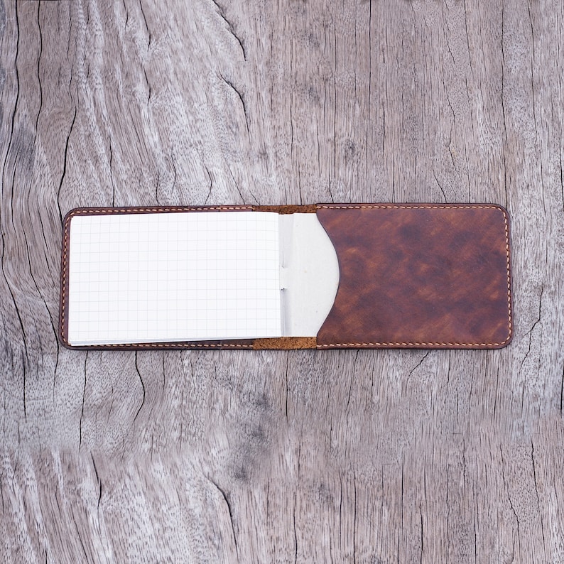 Leather Pocket 3x5 Memo Book Cover Note Pad Holder - Etsy