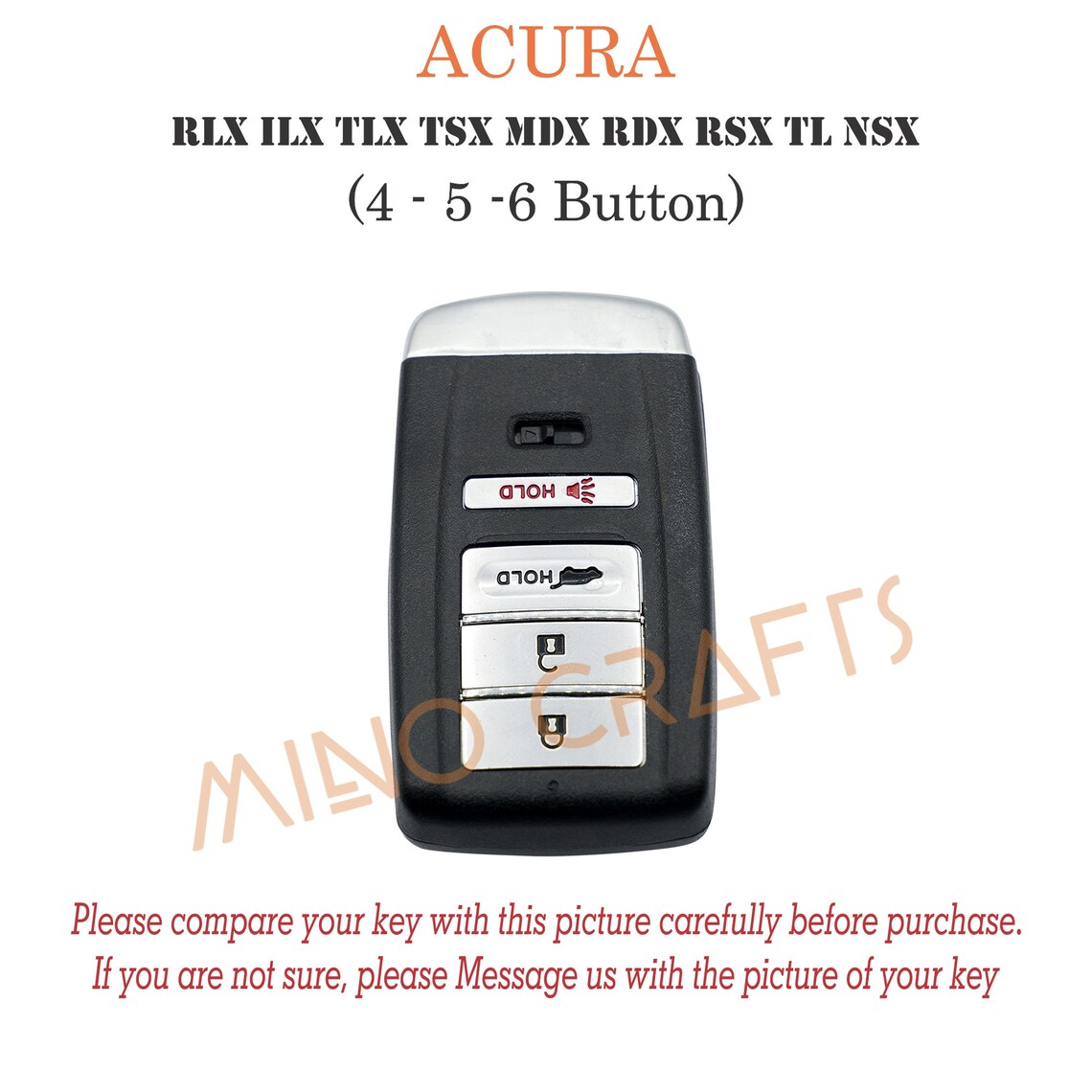 Key Fob Cover for Acura Leather Key Fob Case Cover for Acura | Etsy