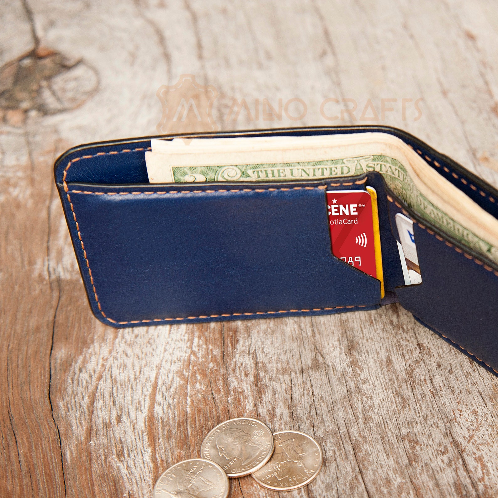 Slim Leather Wallet for Men Front Pocket Wallet Leather Wallet - Etsy