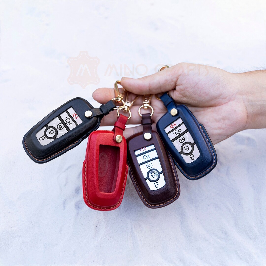 Leather Key Fob Cover Compatible With Ford Bronco Mustang F150 - Etsy