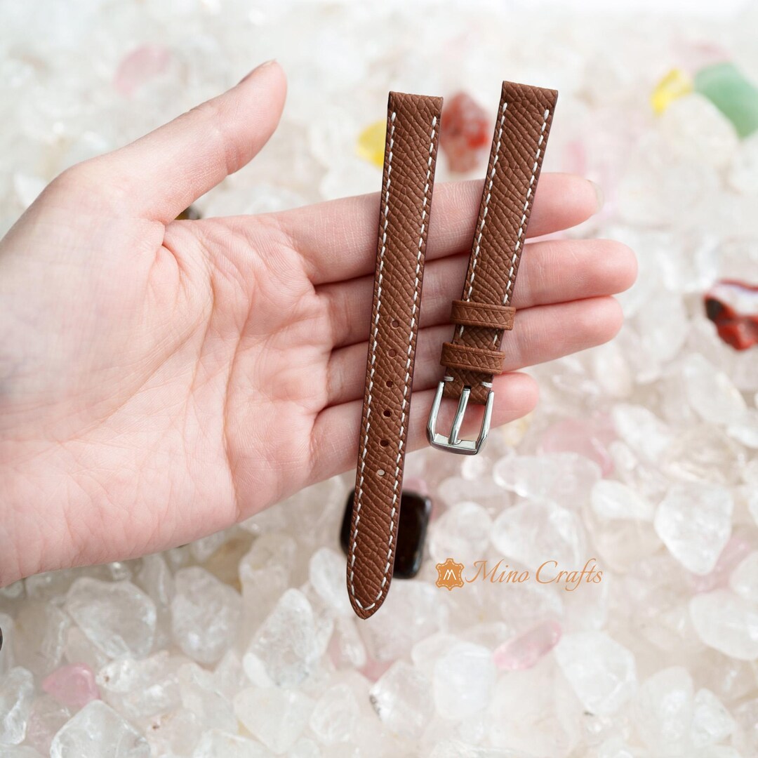 Ladies Watch Band 8mm 10mm 12mm 14mm Leather Watch Strap Handmade Watch ...