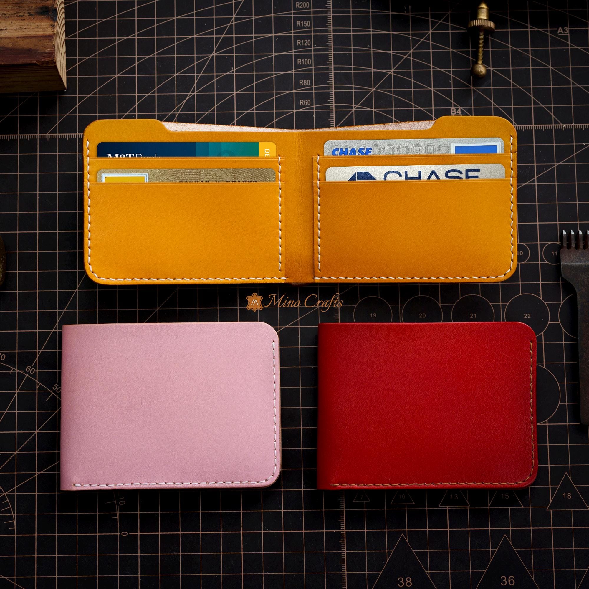 Slim Wallet Front Pocket Wallet Leather Wallet Bifold Wallet Minimalist ...