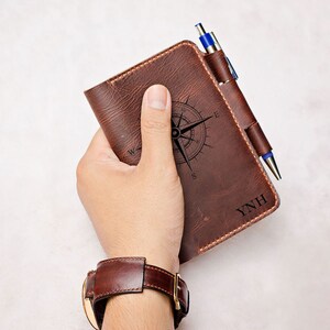 Personalize Field Notes Cover With Card Holder, Hand Sewing Leather ...