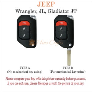 Handcrafted Leather Car Accessories Leather Key Fob Cover for J.E.E.P ...