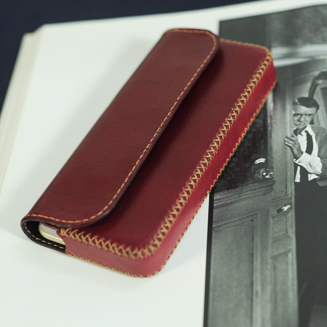 Dual Phone Case Handmade Burgundy Leather Two Samsung Cover - Etsy