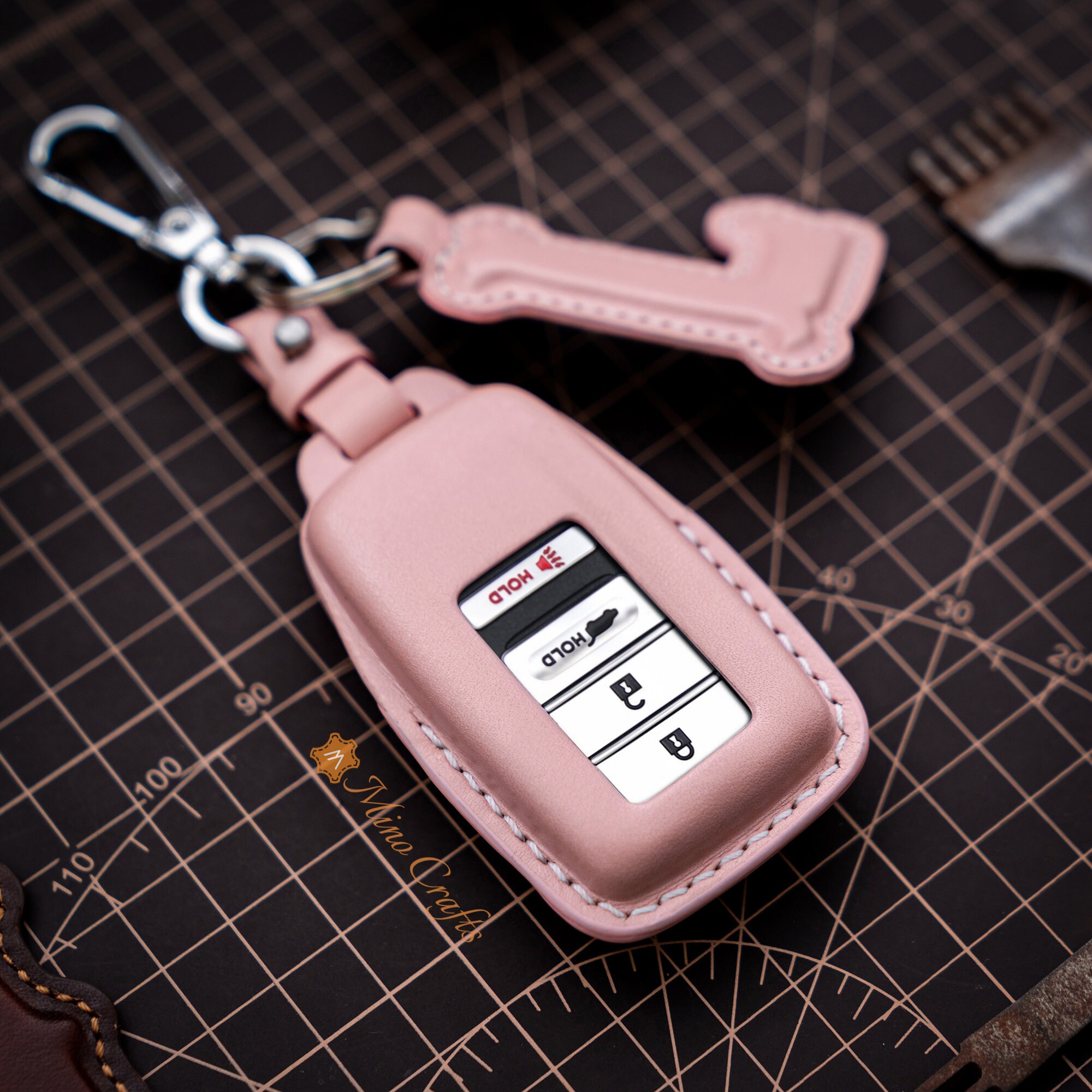 Minocrafts for Acura Key Fob Cover Leather Key Cover for Acura Rlx Ilx ...