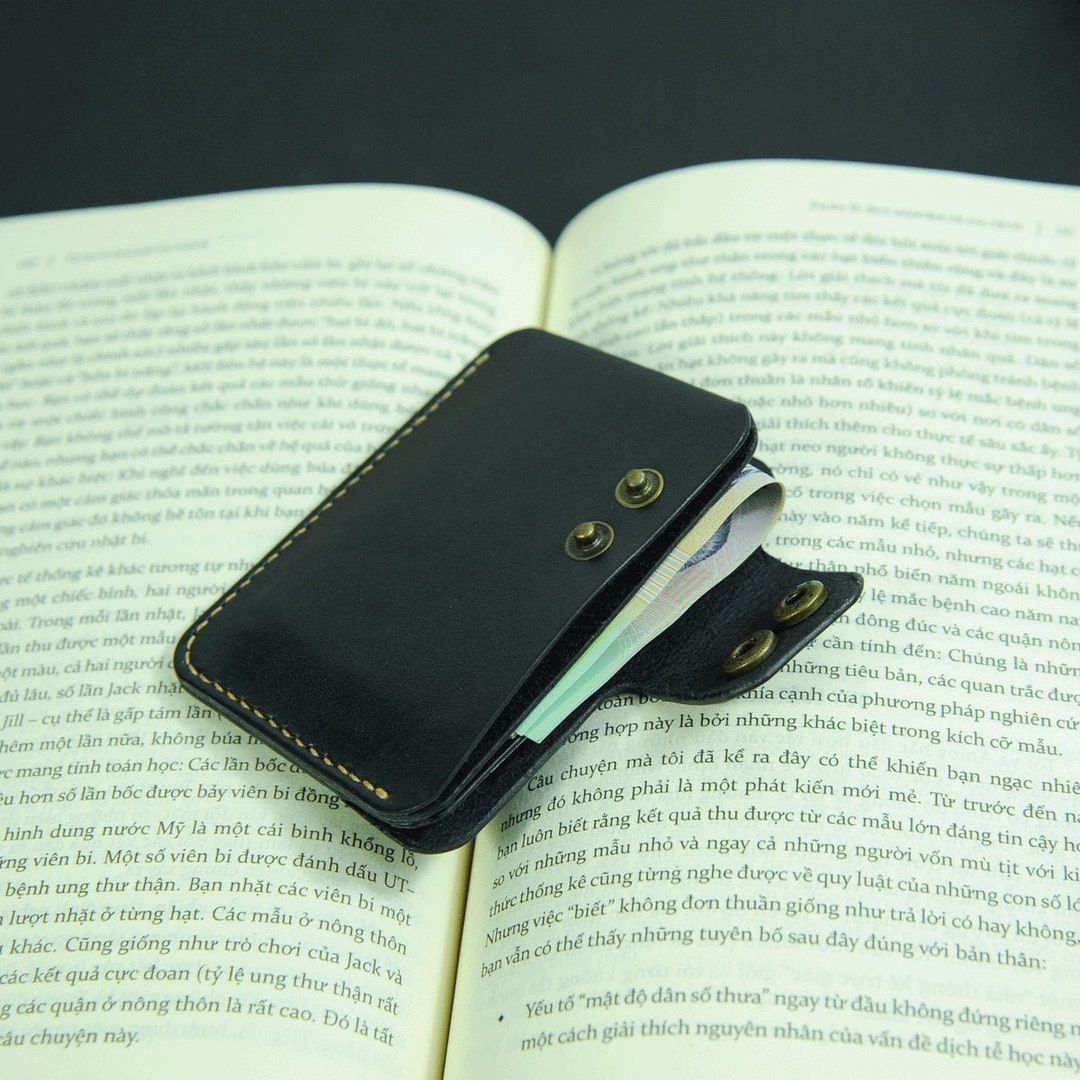 Front Pocket Wallet Men Minimal Leather Wallet - Etsy