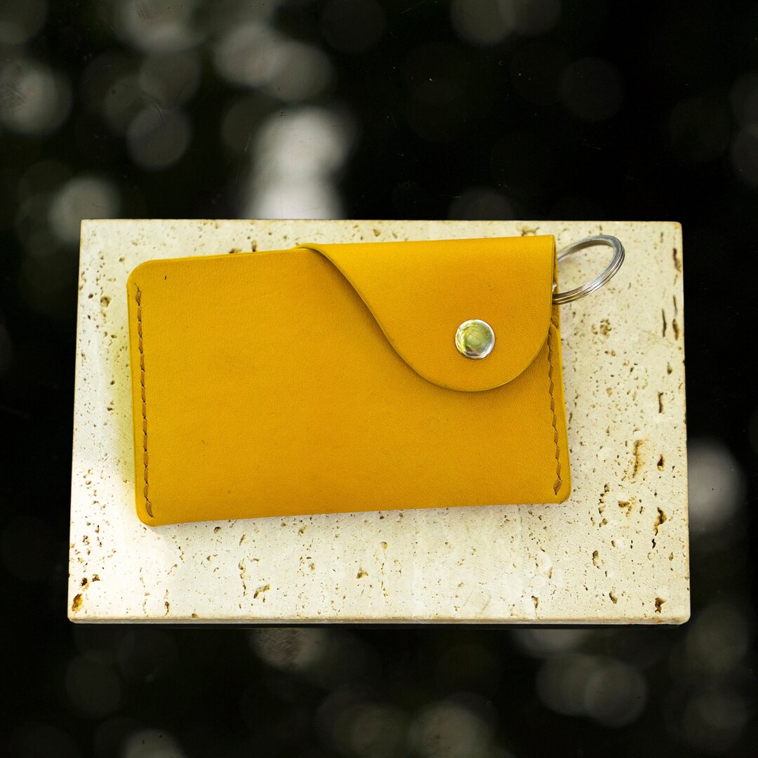 Keychain Wallet Keychain Card Holder Handmade Slim Wallet - Etsy