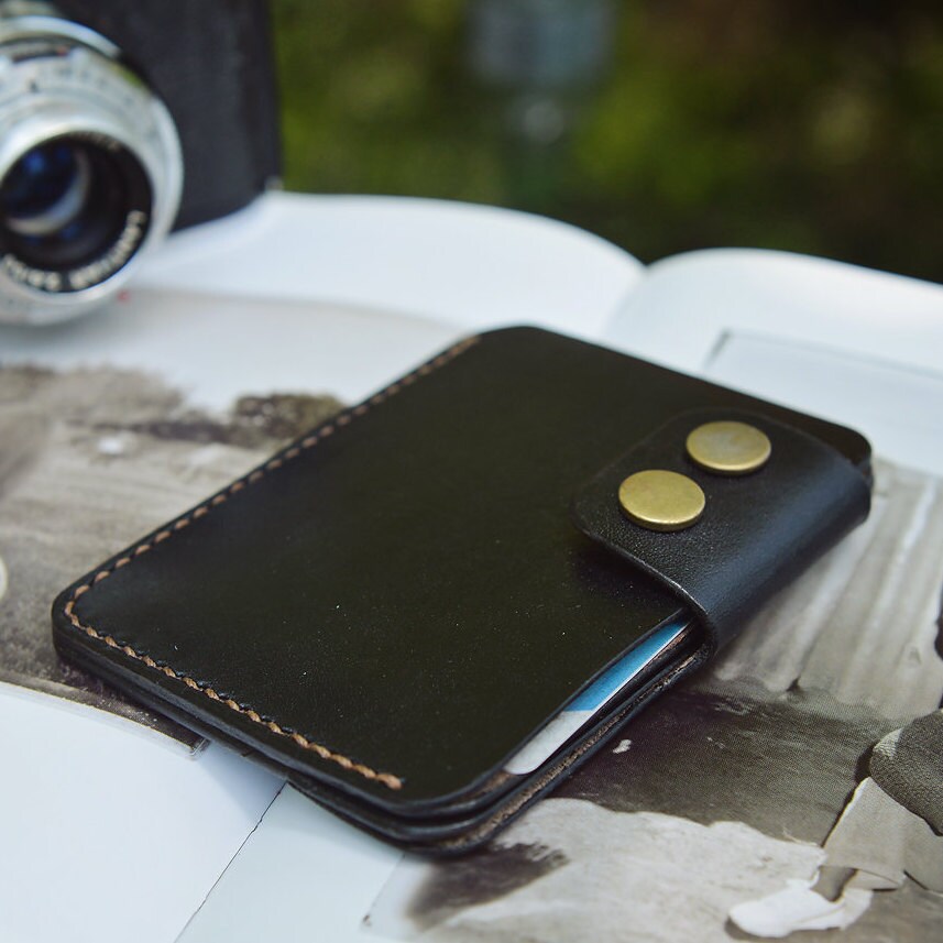 Front Pocket Wallet Men Minimal Leather Wallet - Etsy