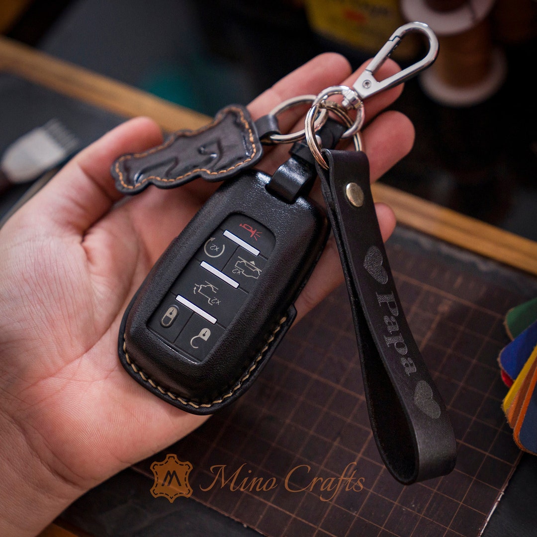 Key Fob Cover for Dodge Key Fob Cover Leather Key Cover for Dodge 1500 ...