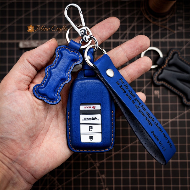 Minocrafts for Acura Key Fob Cover Leather Key Cover for Acura Rlx Ilx ...