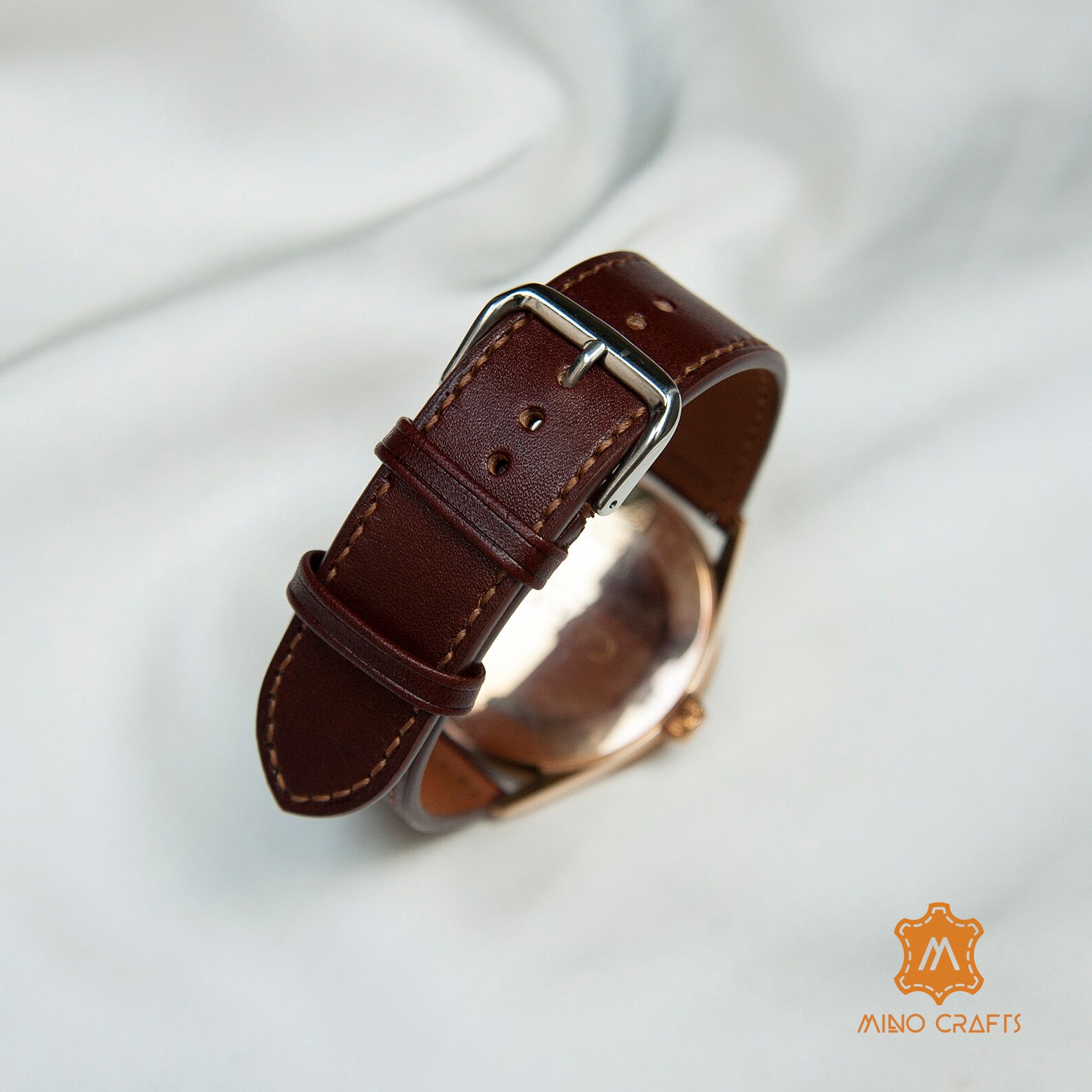 18mm 19mm 20mm 21mm 22mm 24mm Men's Leather Watch Strap, Brown Leather ...