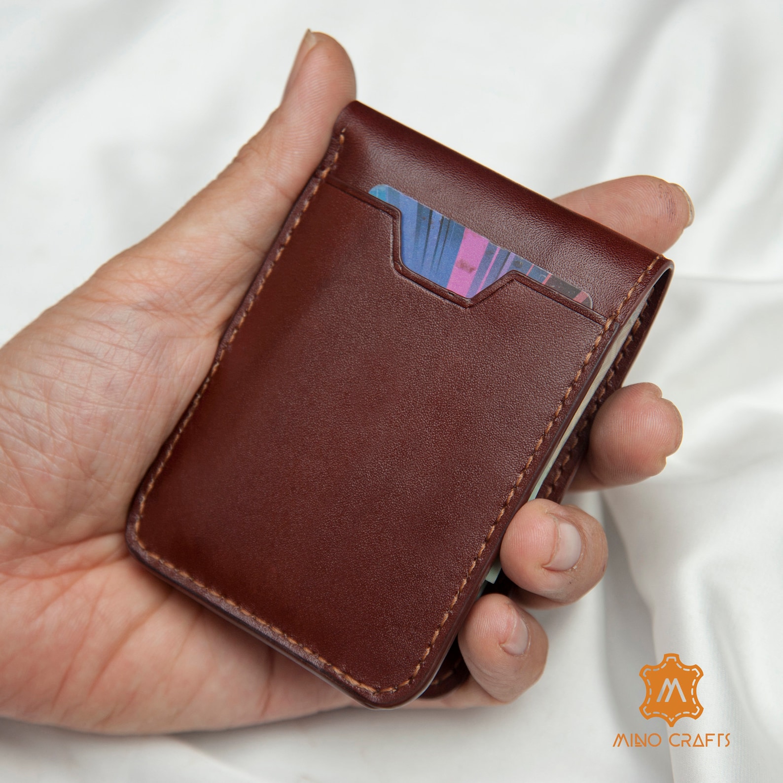 Slim Leather Wallet for Men Front Pocket Wallet Leather Wallet - Etsy