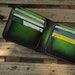 Handmade Green Leather Wallet , Bifold Leather Wallet, Classic Men ...