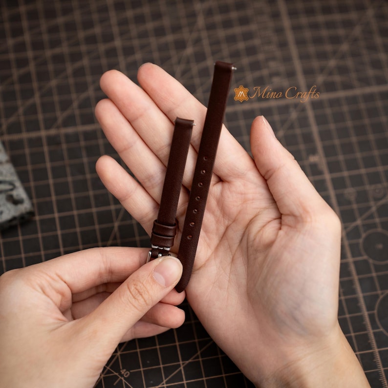 Ladies Leather Watch Band, Brown Watch Strap for Women, Leather Watch ...