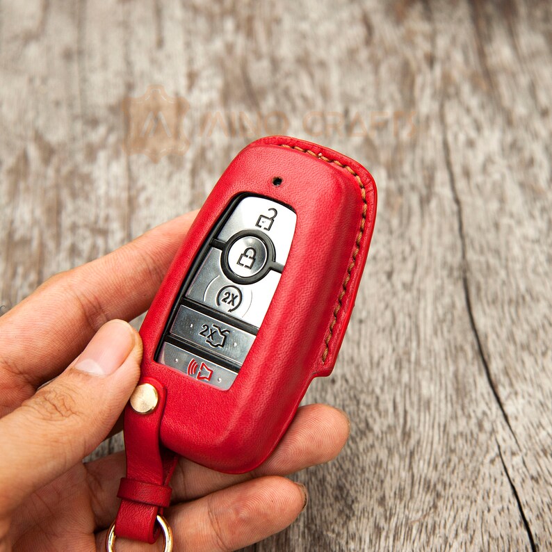Leather Key Fob Cover Compatible With Ford Bronco Mustang F150 - Etsy