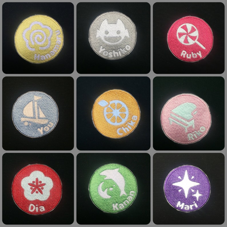 Love Live Sunshine Aqours Character Symbols - Etsy