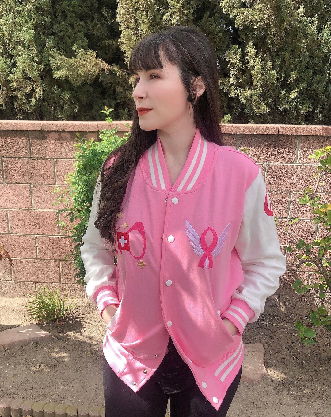 D.va Breast Cancer Awareness Overwatch Inspired Letterman - Etsy