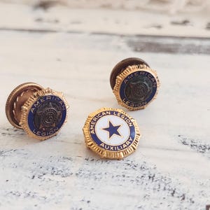 Vintage US American Legion Emblem Tie Tack Lapel Pin and Auxilary Pin ...