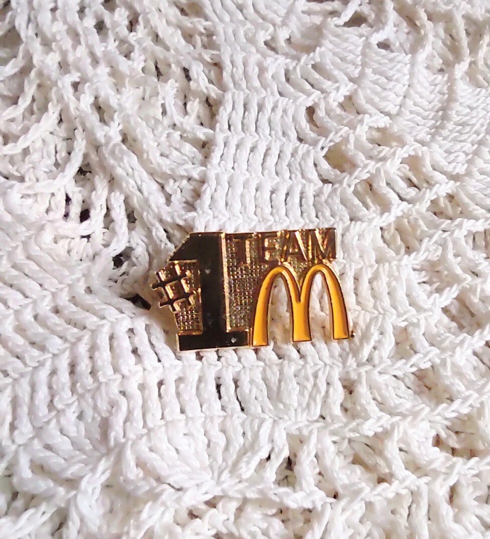 Vintage Mcdonald's Restaurant Pushback Gold Tone Enamel Pins 1 Year of ...