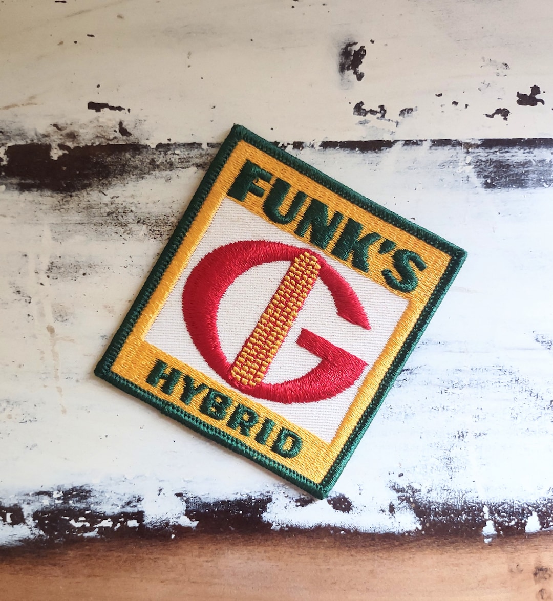 Vintage Funk's G Hybrid Seed Corn Embroidered Sew on Patch Small 3" X 3 ...