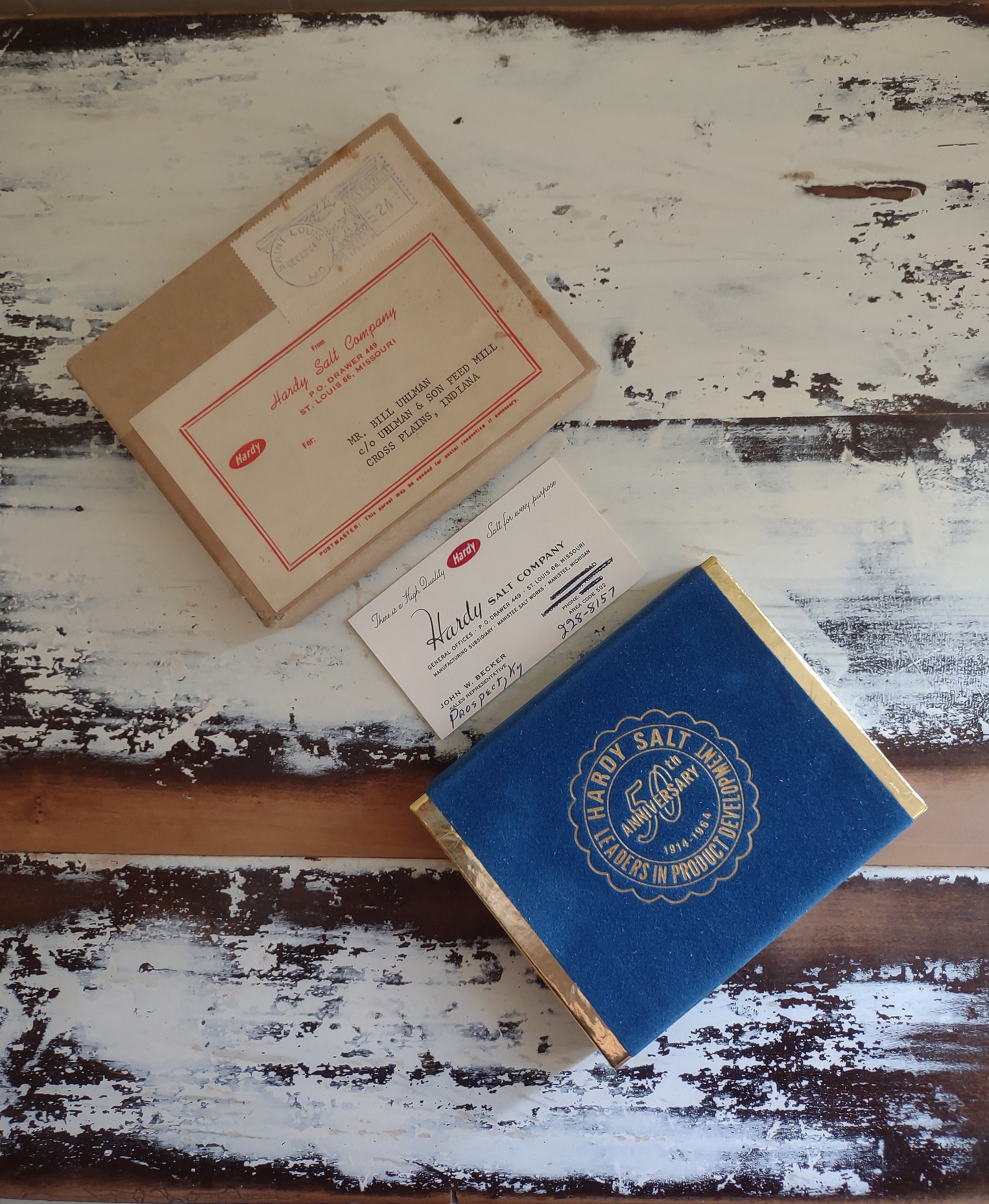 Vintage Advertising Hardy Salt Company 50th Anniversary Two (2) Decks ...