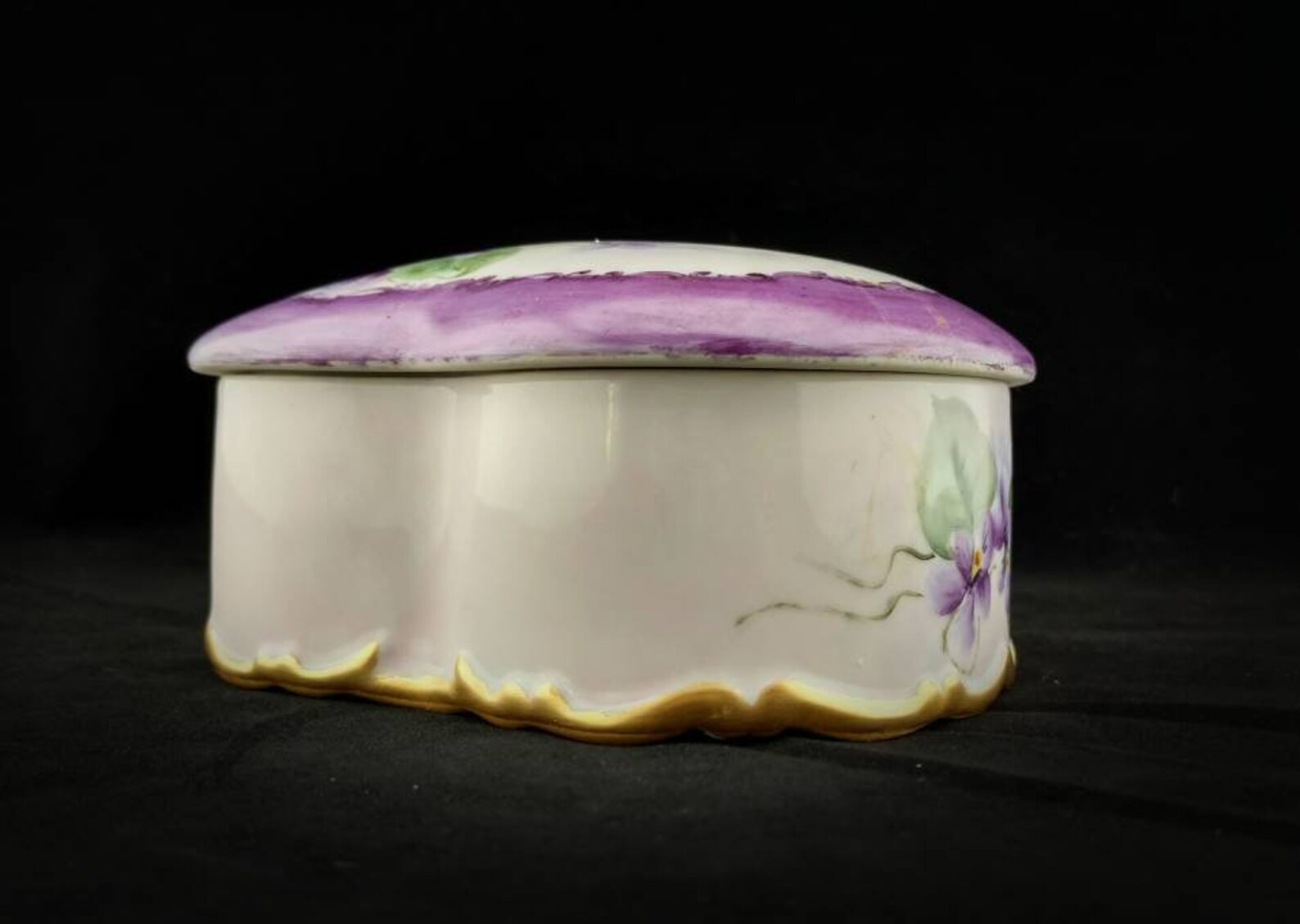 Valentine's Day Love Keepsake Hand Painted Signed Violet Flower ...